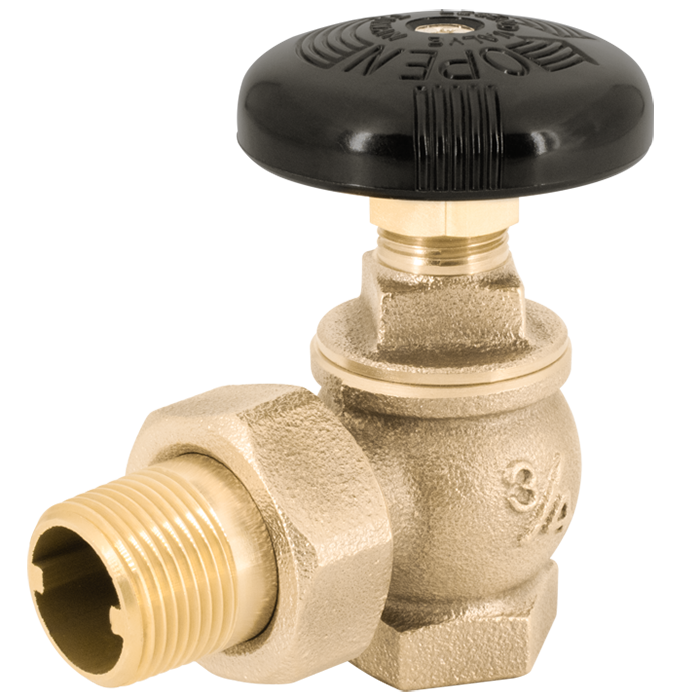 1" LEGEND RADIATOR VALVE MODEL T431 ANGLE FEMALE X MALE UNION (110-105 ...